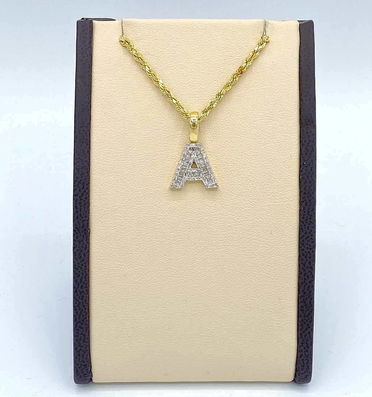 10K Yellow Gold Alphabet Pendant with Diamonds – The Ice Cove